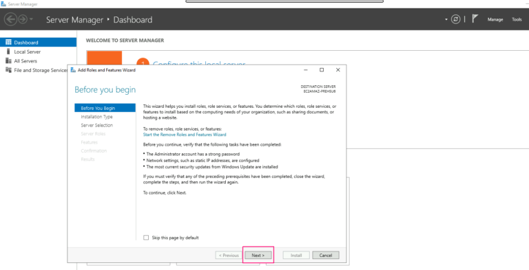 Steps to Add Roles & Features in Window Server 2019 - HackerXone
